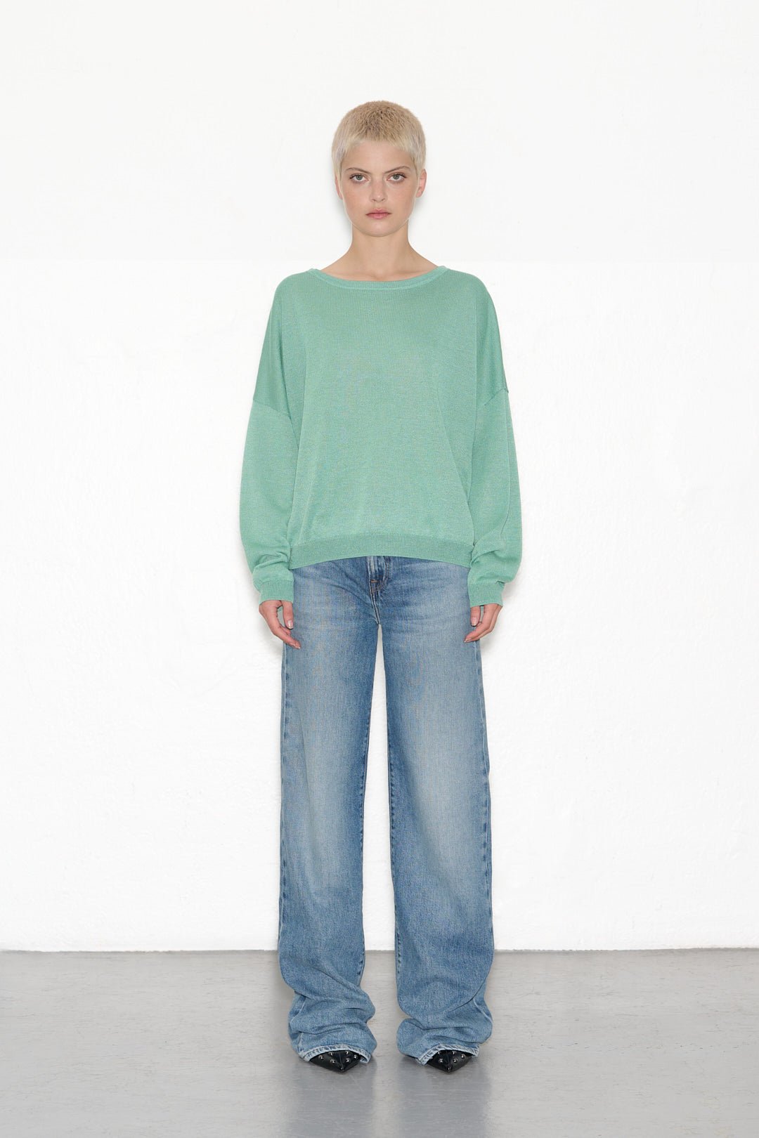Pull oversize dévoré PALERME SURF BLEACH MENTHOL – School Rag